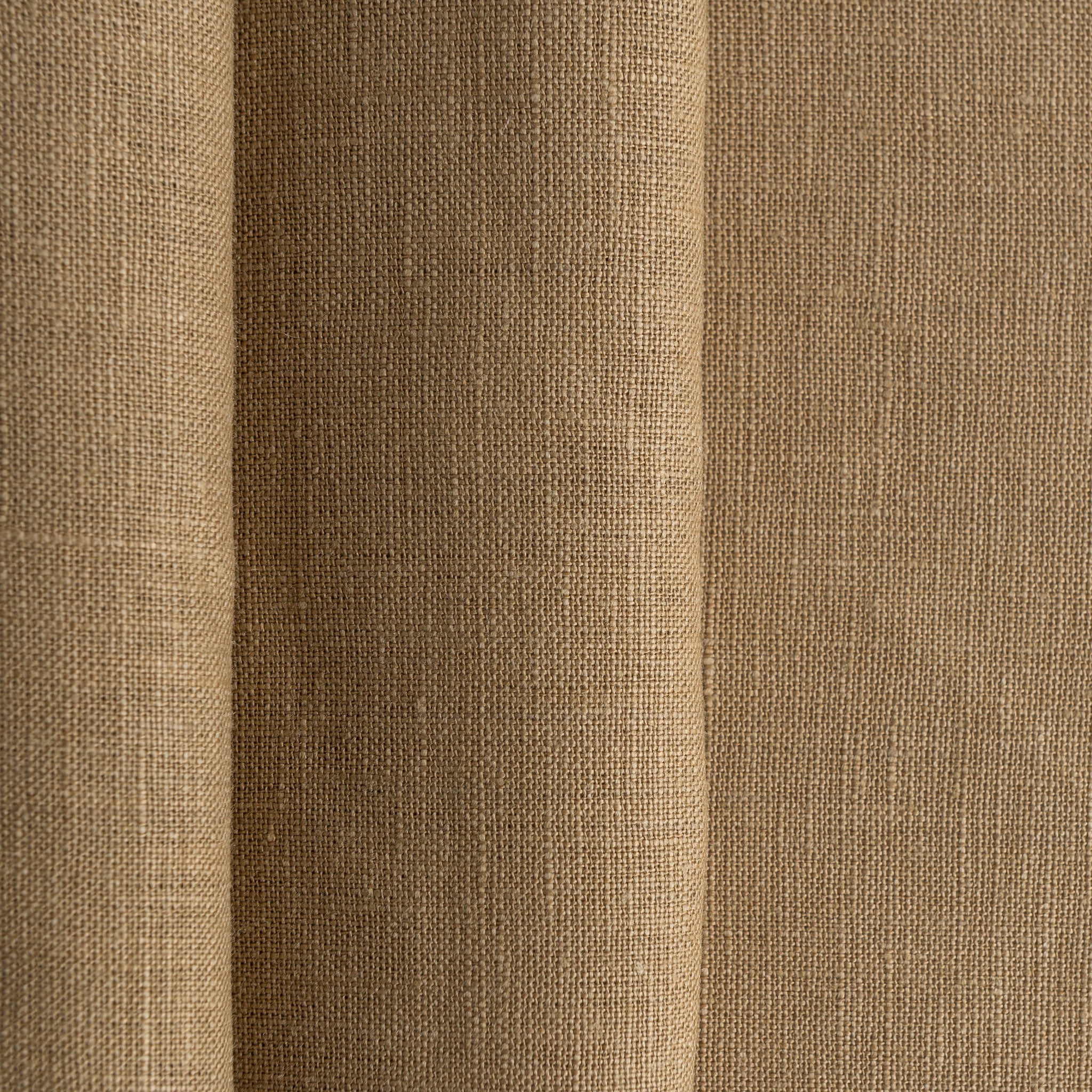 Tawny Brown Linen Fabric by the Meter - 100% French Natural - Width 13