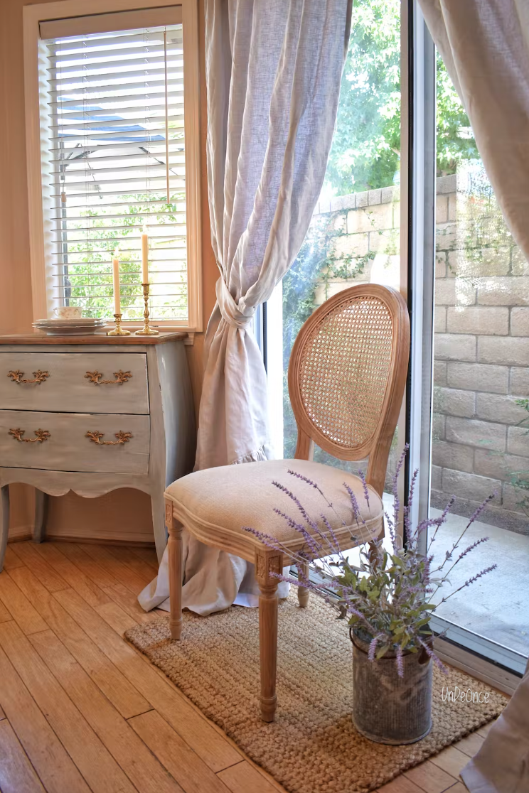 Ruffled Linen Curtains - Natural Flax Linen with Cotton Lining - Solid ...