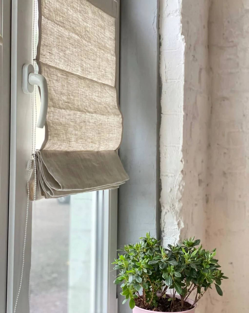 Linen Roman Blinds Made to Measure - Custom Sizes: 90"x90", 66"x54", 90 ...