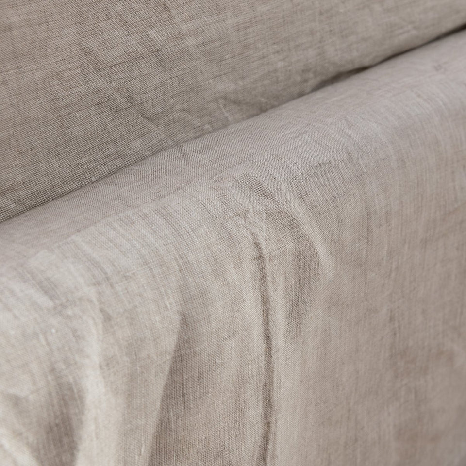 Tailored Split Corner Linen Bed Valance – Custom Sizes